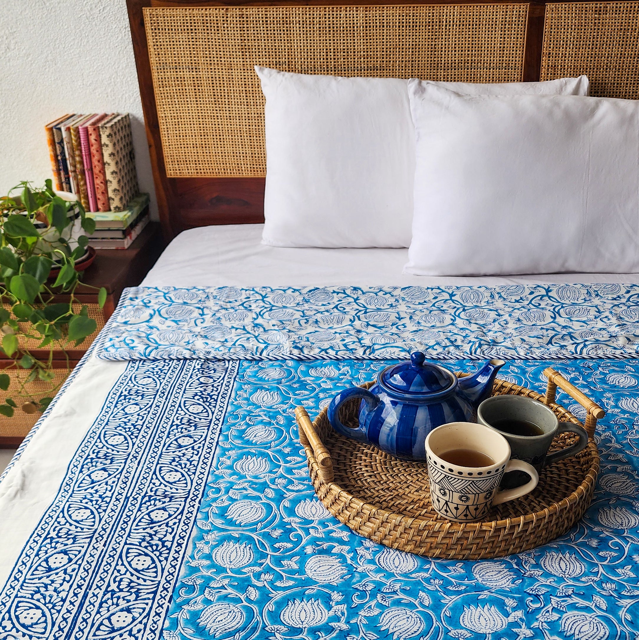 CLOUD SOFT - Pure Mul Cotton Hand Block Printed Reversible Dohar Blank – Sanskruti