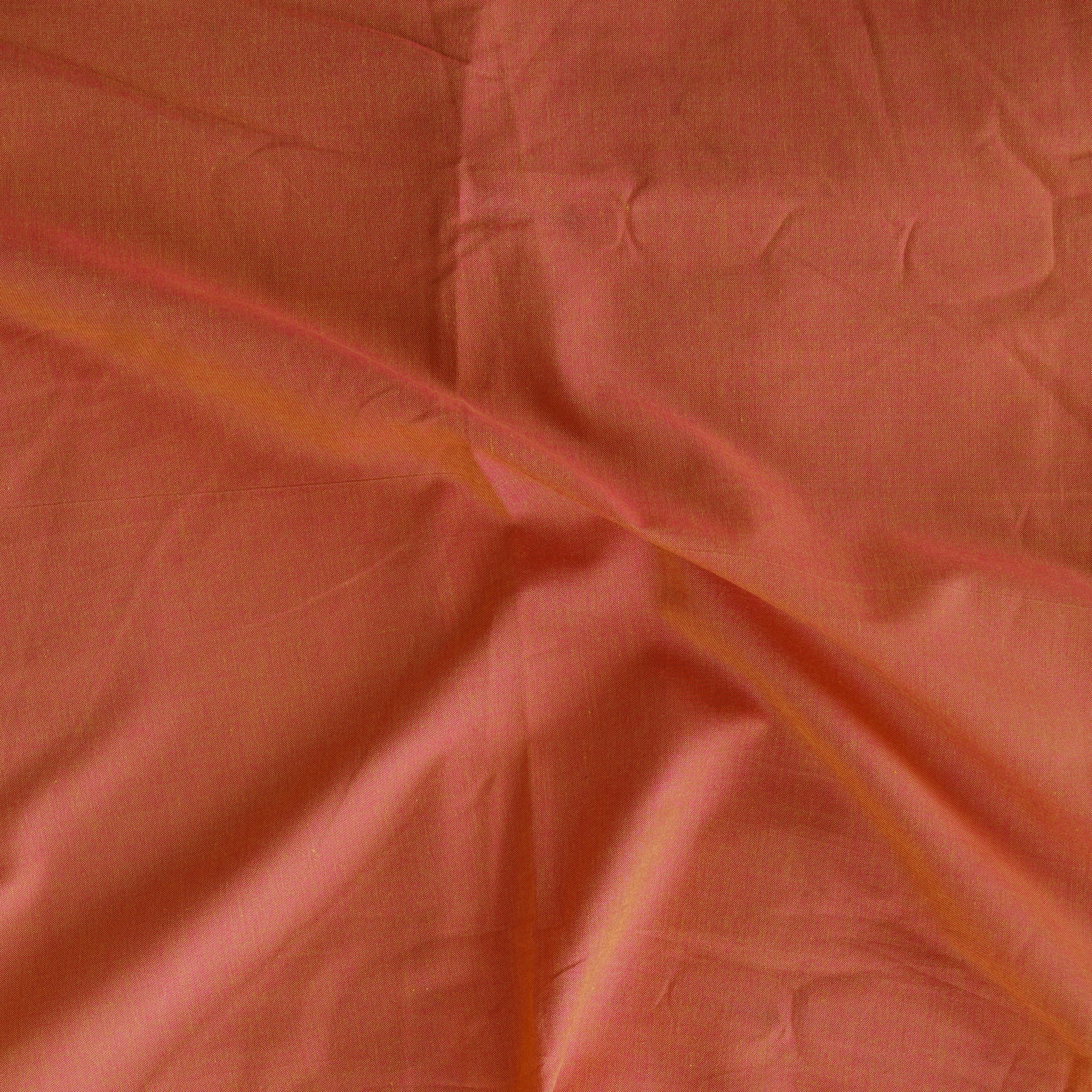 Pure Malai Cotton Rust Orange Fabric – Sanskruti
