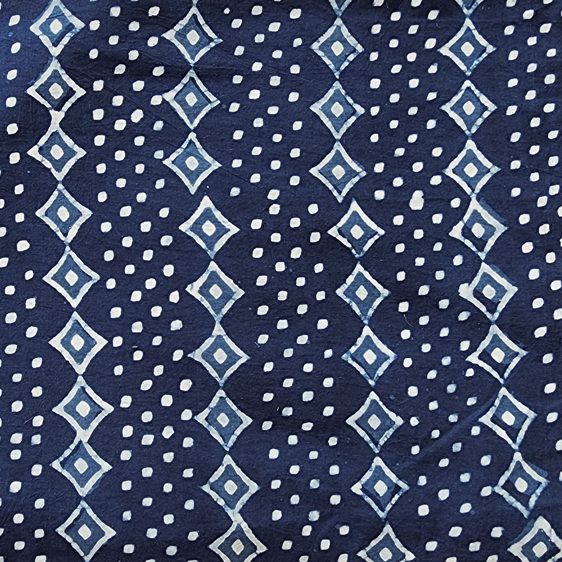 (PRE-CUT 1.80 METER) Pure Cotton Indigo Border Design Hand Block Print ...