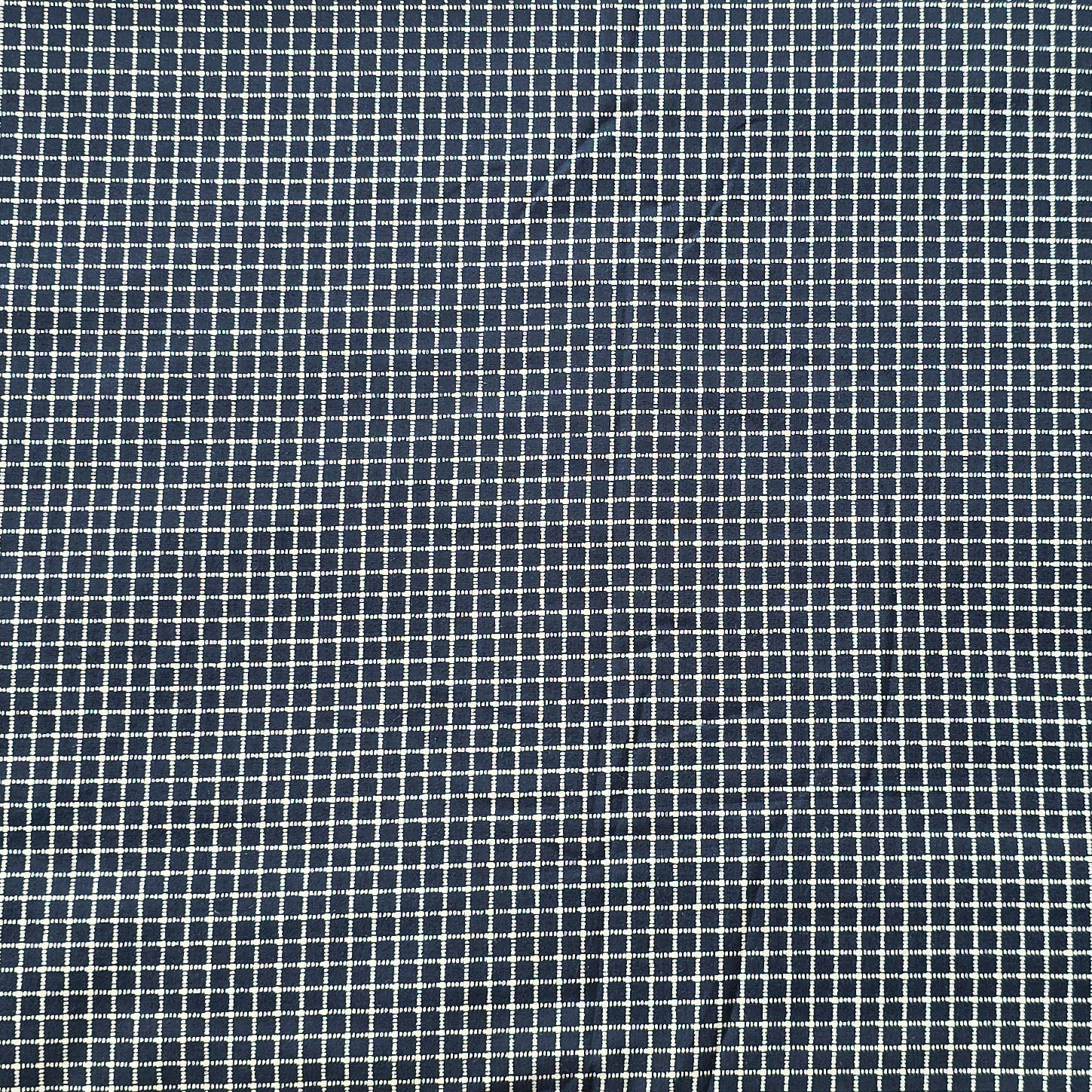 Pure Cotton screen print Navy Blue With White Fabric – Sanskruti