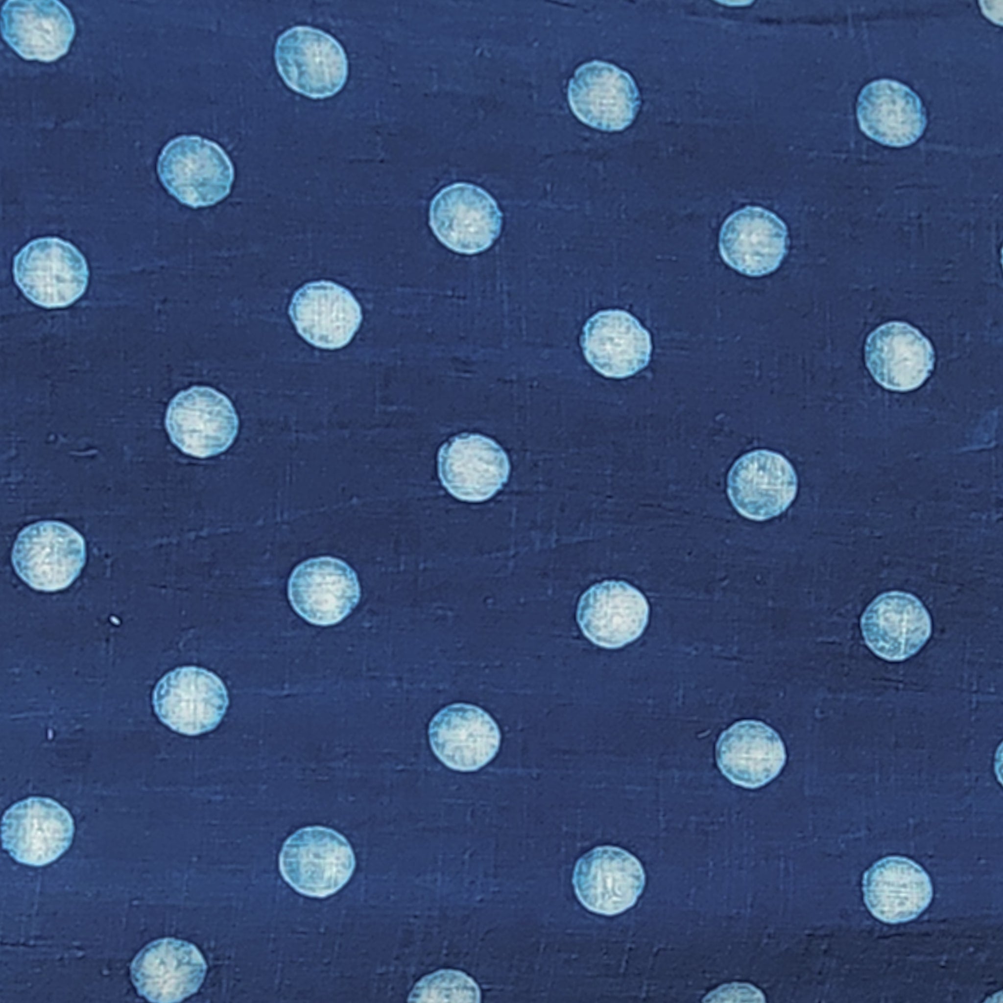 Pure Slub Cotton Indigo With Polka Dots Hand Block Print Fabric – Sanskruti