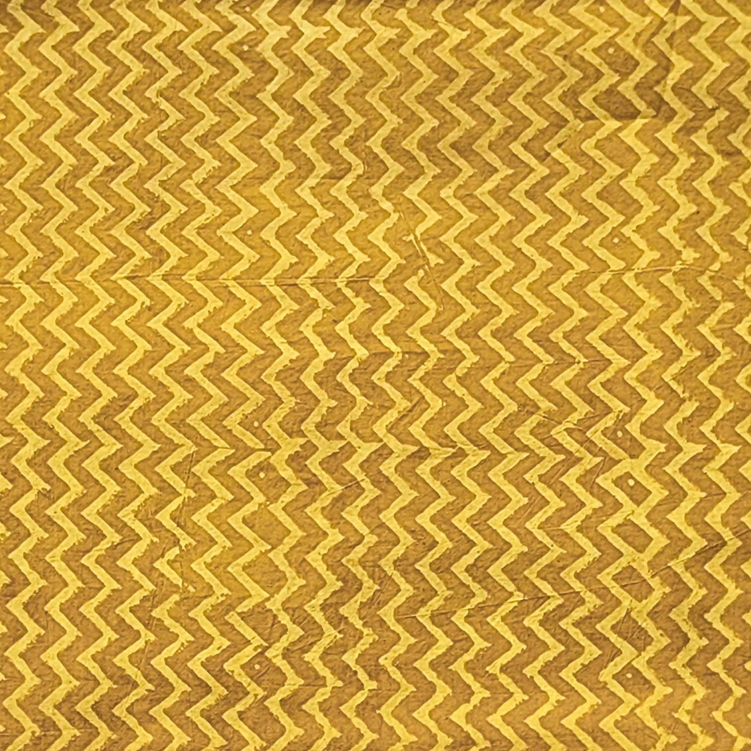 (Pre-Cut 0.80 Meter) Pure Cotton Ajrak Yellow With Zig-Zag Hand Block ...