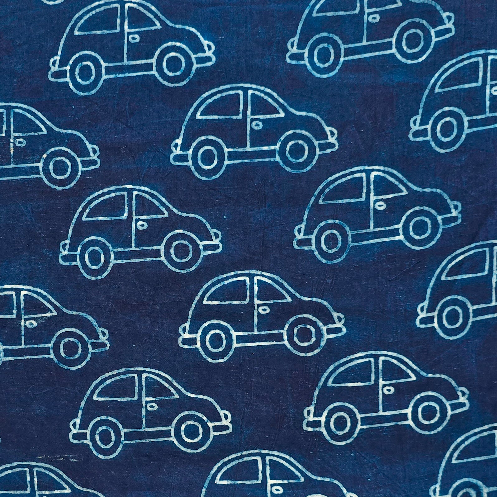 Pure Cotton Indigo Car motif Hand Block Print Fabric – Sanskruti