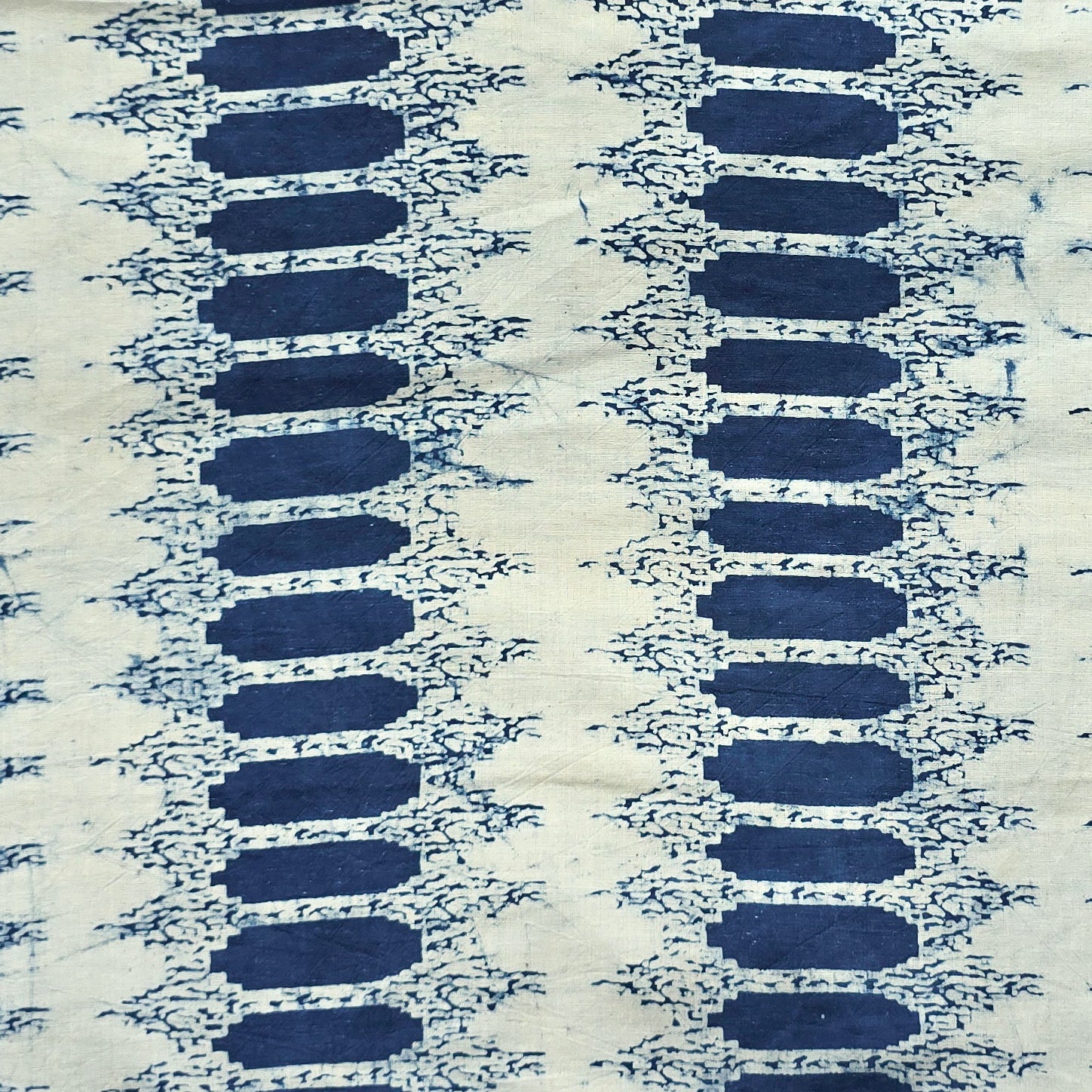 Pure Cotton Indigo Border Design Hand Block Print Fabric – Sanskruti