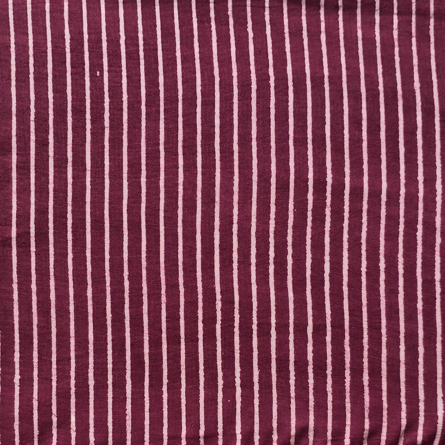 Pure Cotton Dabu Old mauve With White Stripes Hand Block Print Fabric ...
