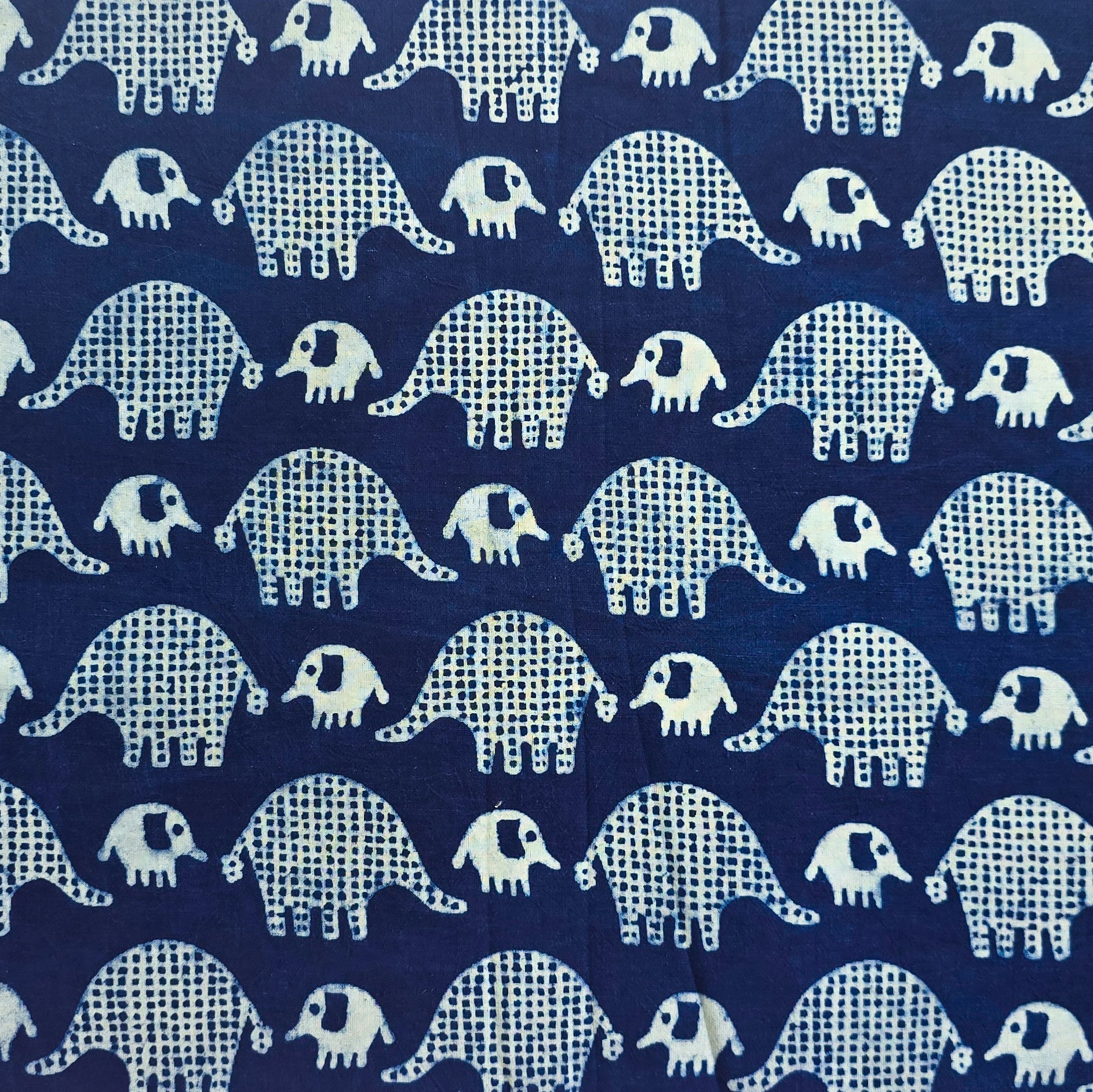 Pure Cotton Indigo With Animal Motif Hand Block Print Fabric – Sanskruti