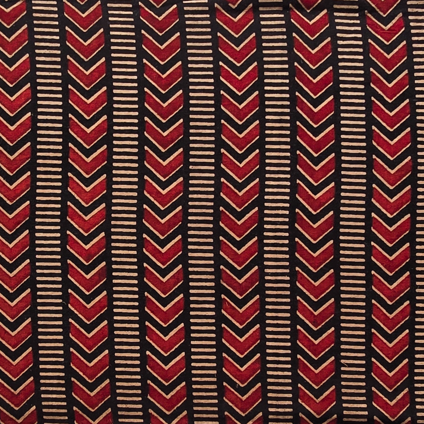 Pure Cotton Ajrak Vegetable Dyed Maroon With Border Design Stripes Han ...