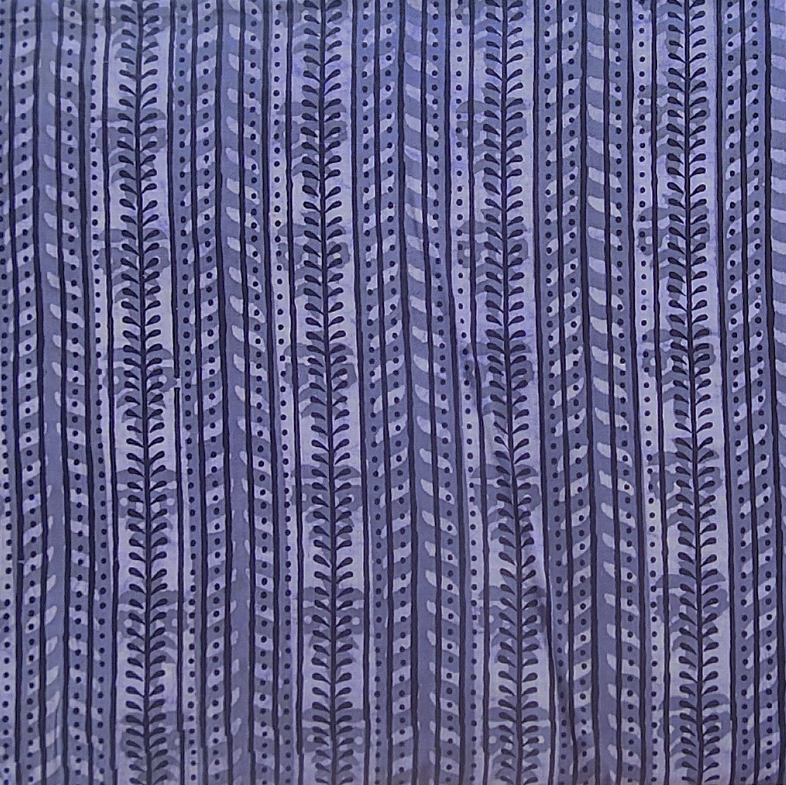 Pure Cotton Dabu Greyish Blue With Design Hand Block Print Fabric ...