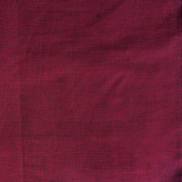 Pure Handloom Cotton Textured Maroon Fabric – Sanskruti