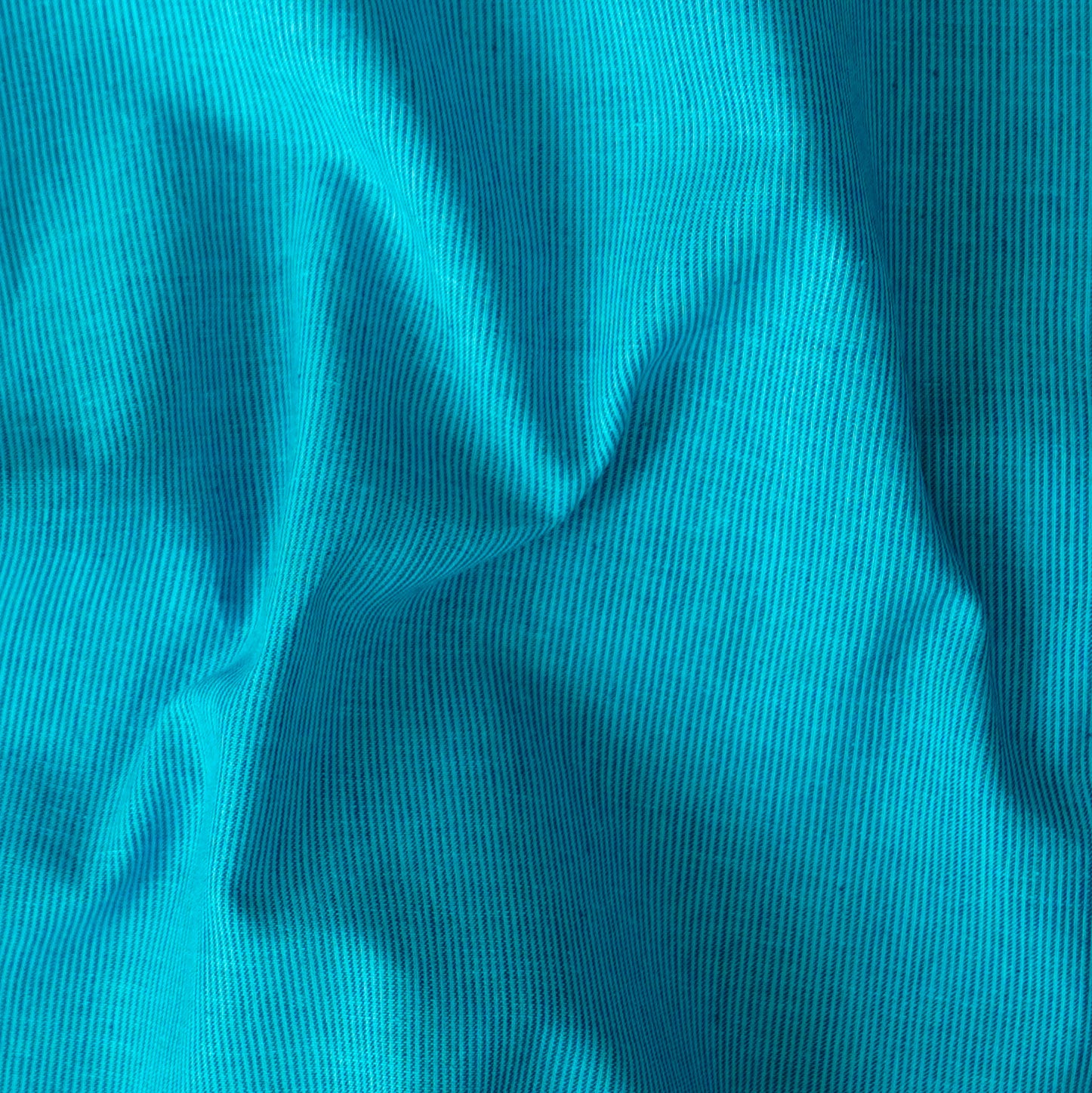 Pure Cotton Sky Blue With Fine Stripes Fabric – Sanskruti