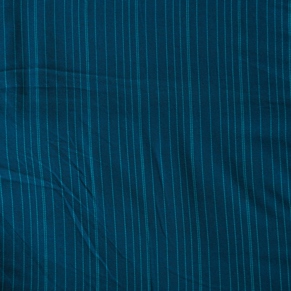 Pre-Cut 1.80 MeterPure Cotton Handloom Navy Blue With Doted Stripes Wo ...