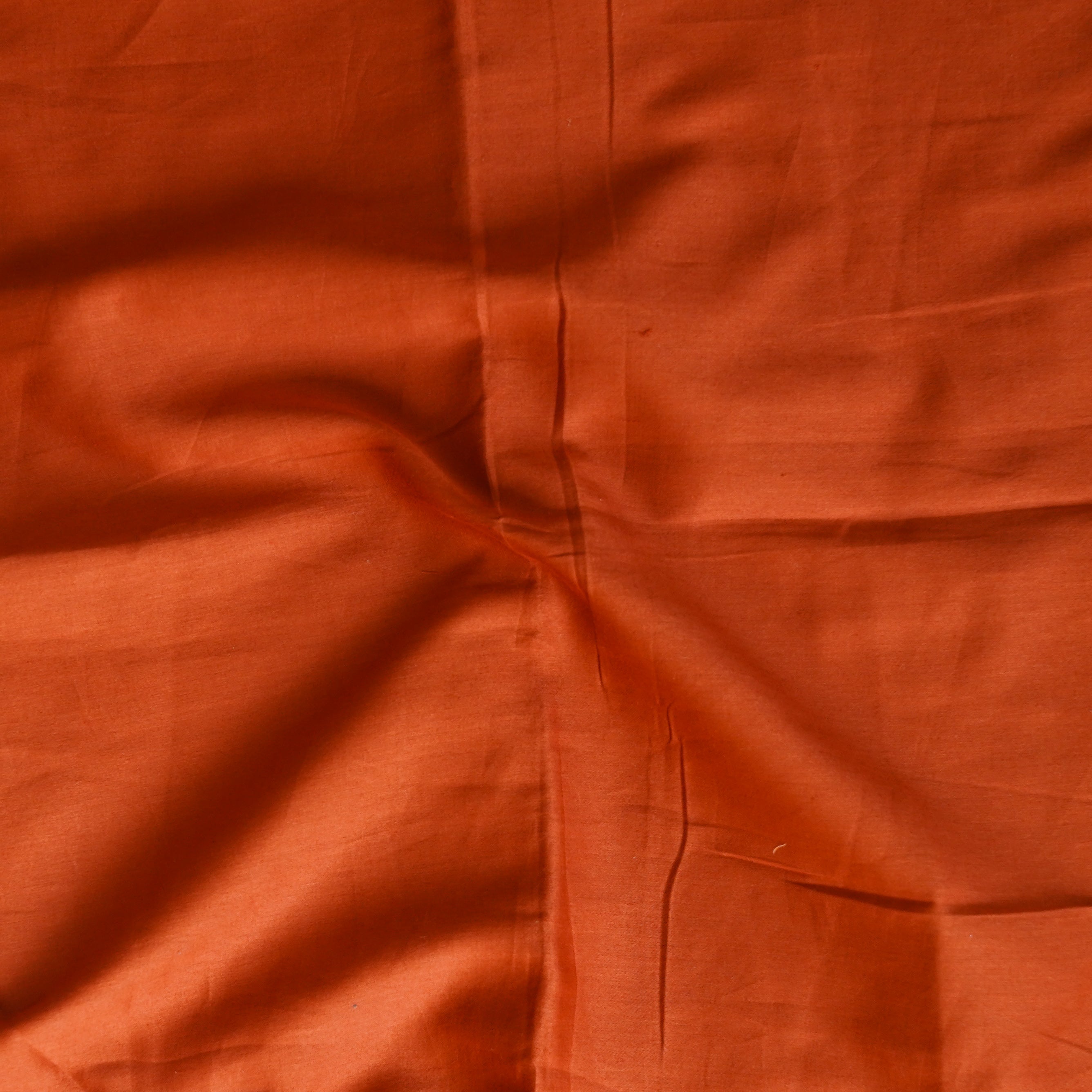 Satin Cotton Rust Orange Fabric – Sanskruti