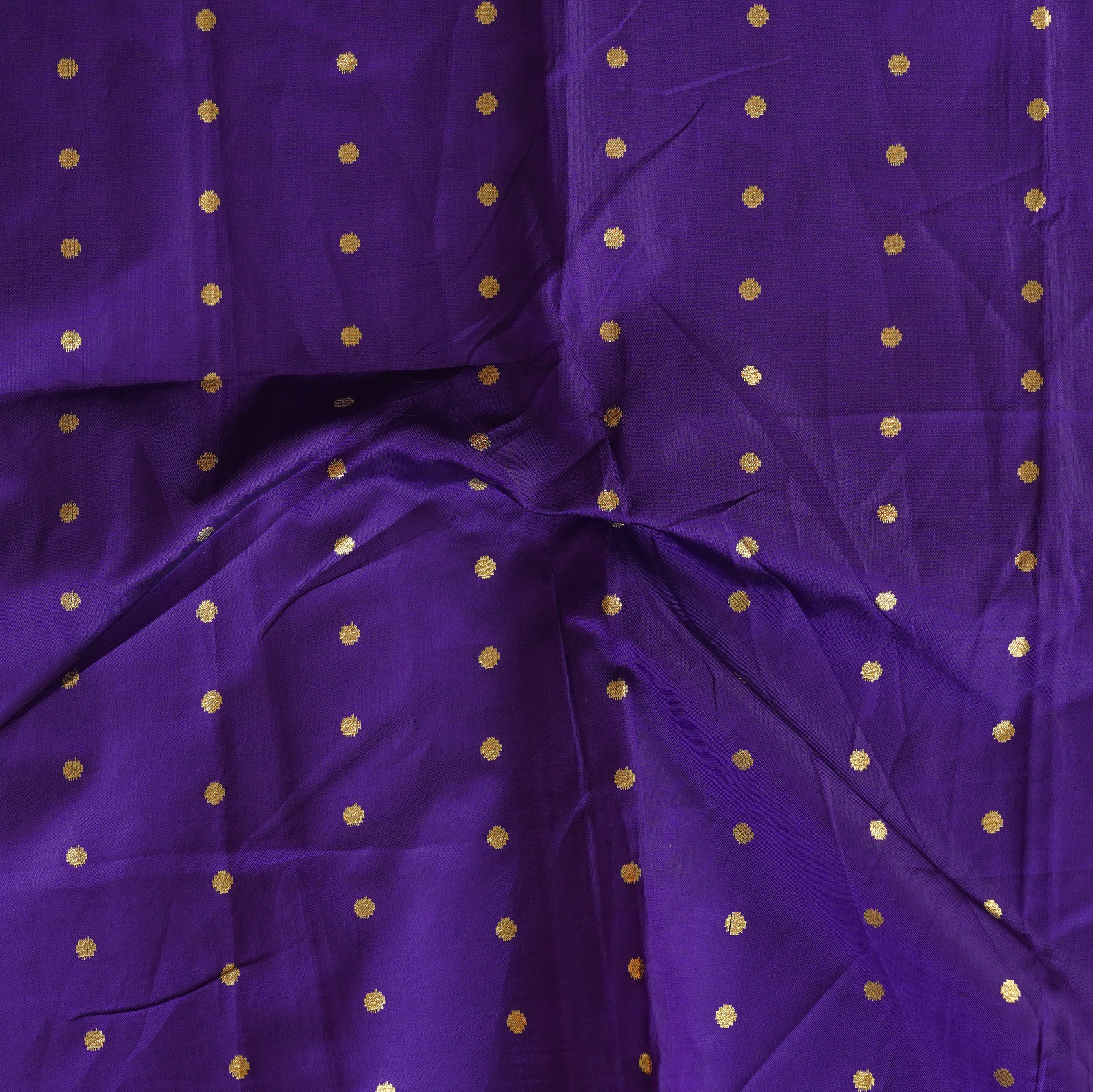Brocade Royal Purple With Golden Butti Fabric – Sanskruti