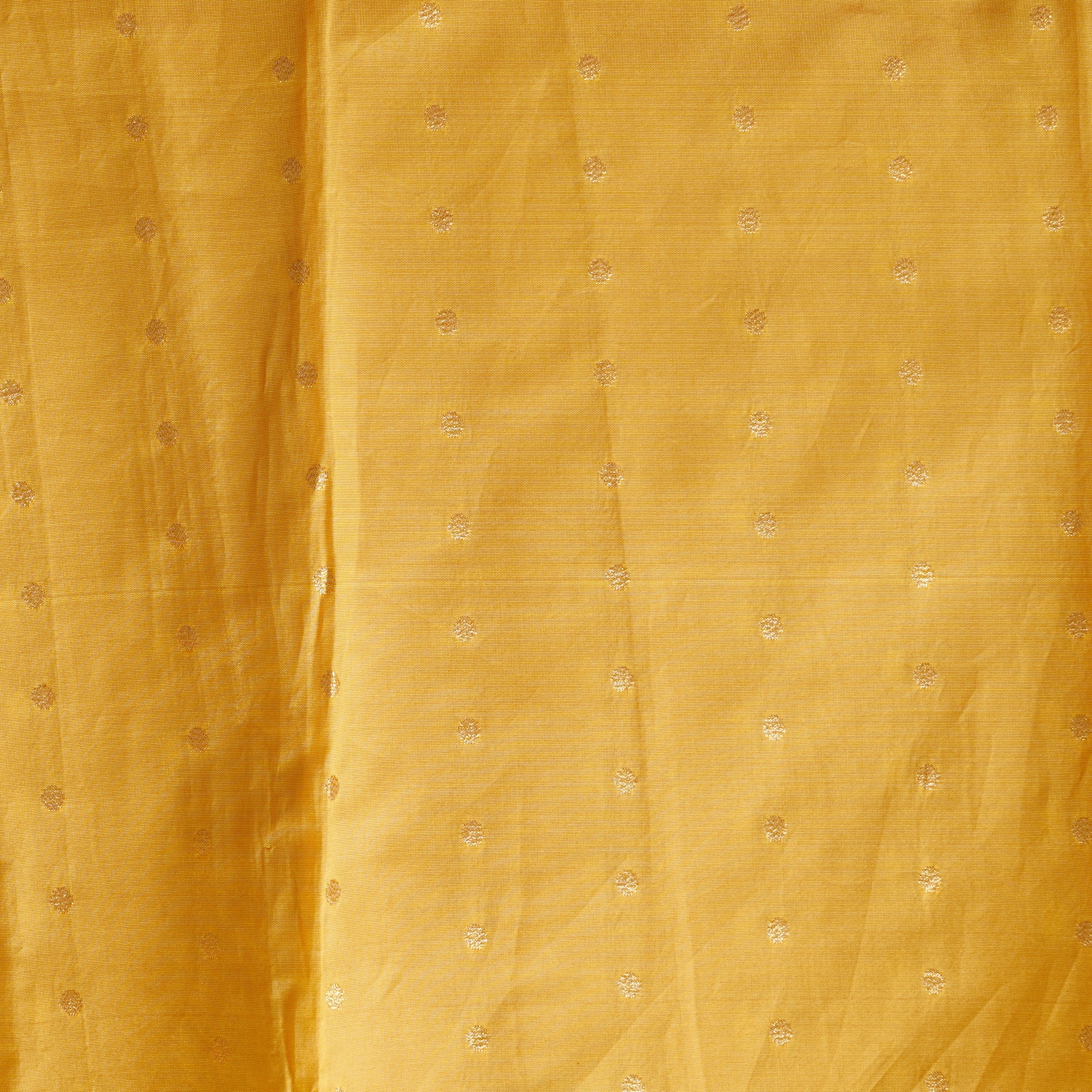 Brocade Yellow With Golden Butti Fabric – Sanskruti