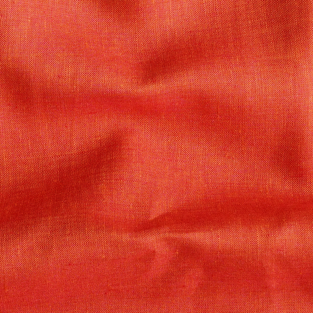 (Width 60 Inches) 100% Pure Premium Linen Rust Orange Fabric – Sanskruti