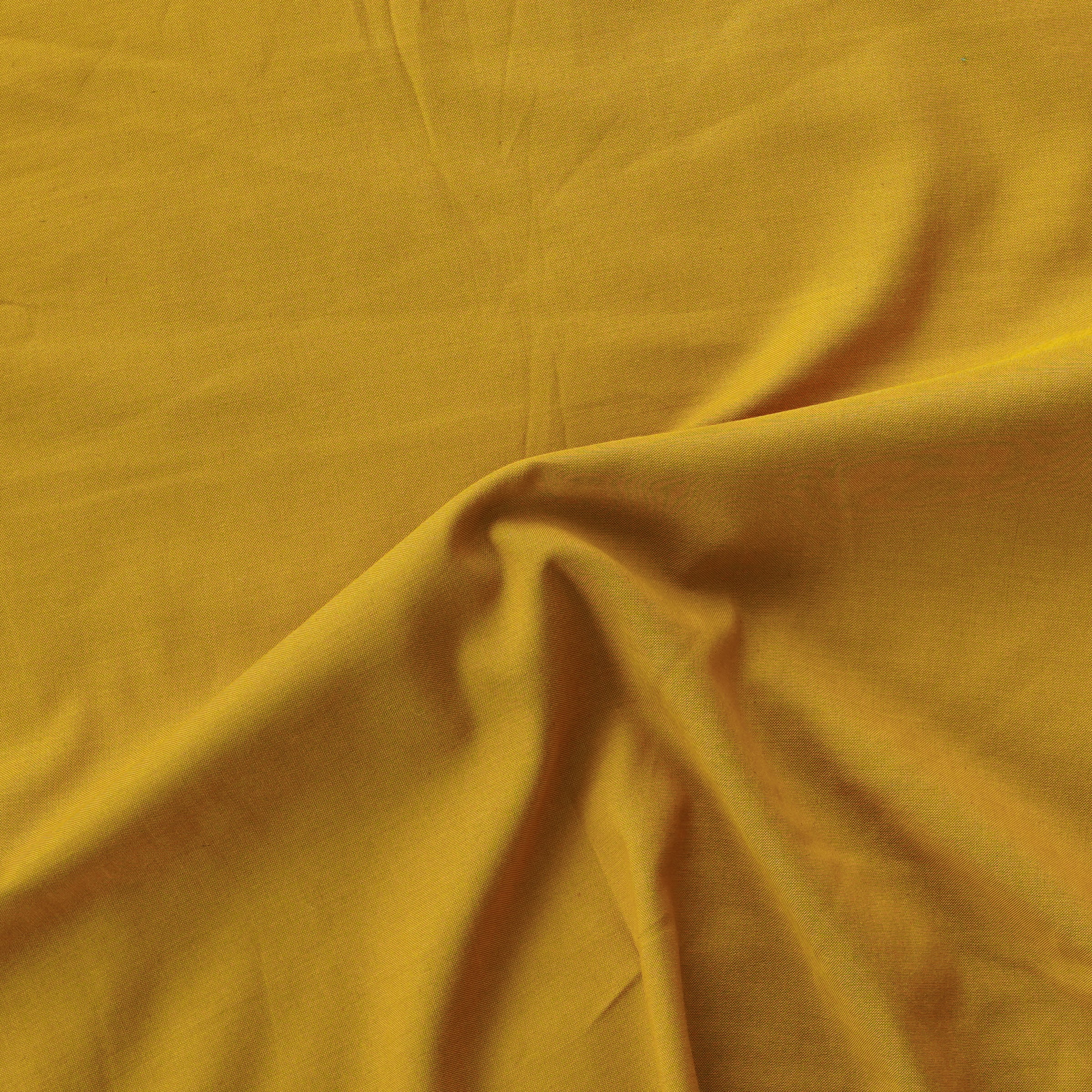 (PRE-CUT 0.90 METER) Pure Cotton Plain Mustard Plain fabric – Sanskruti