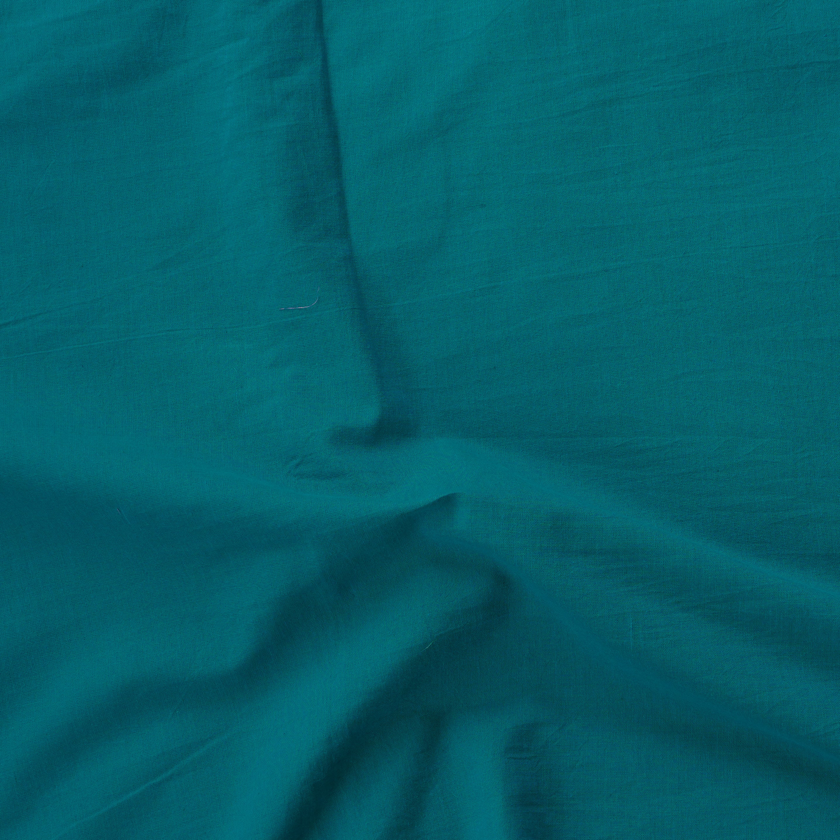 Pure Cotton Teal Plain Fabric – Sanskruti