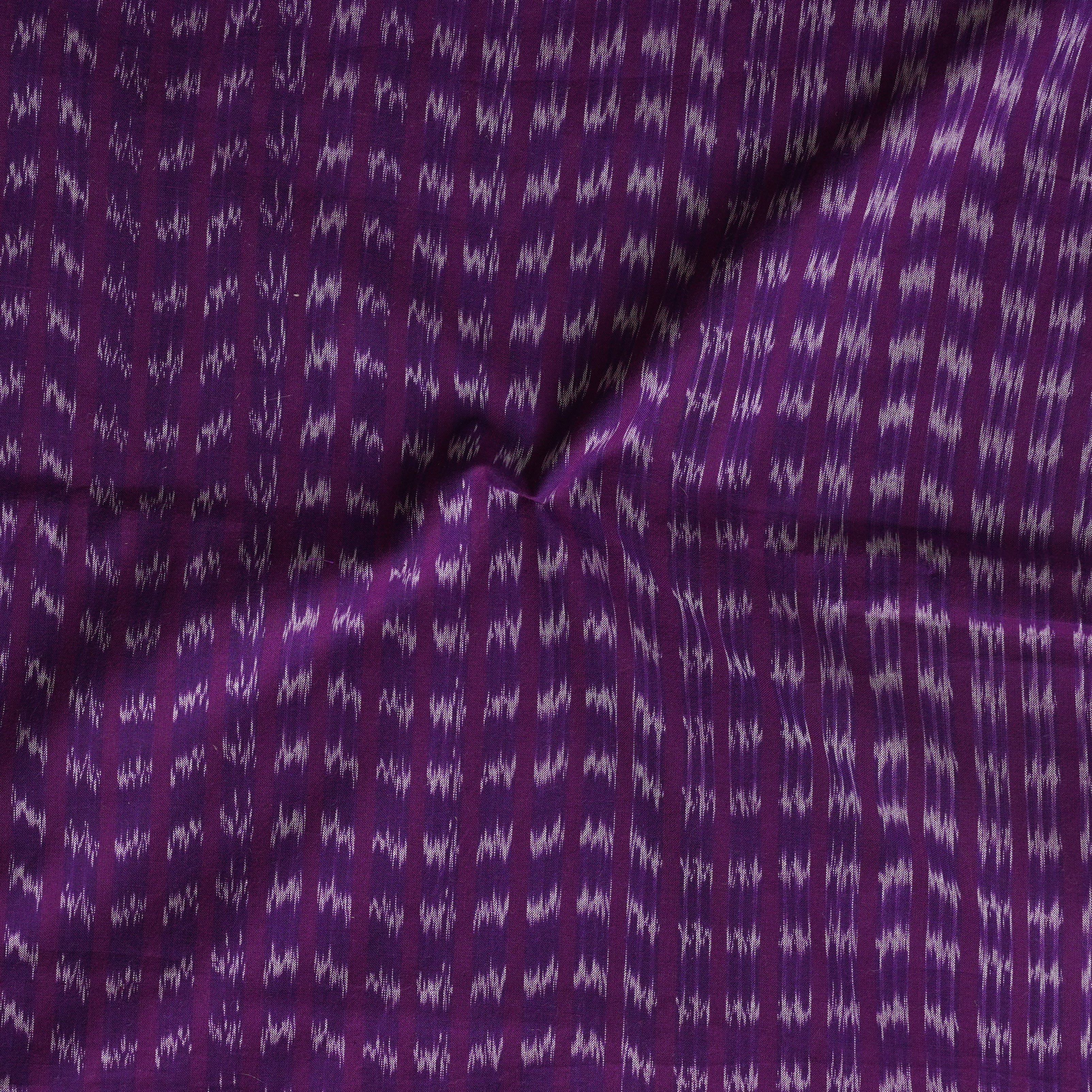 Pure Cotton Ikkat Purple With Stripes Weaves Woven Fabric – Sanskruti