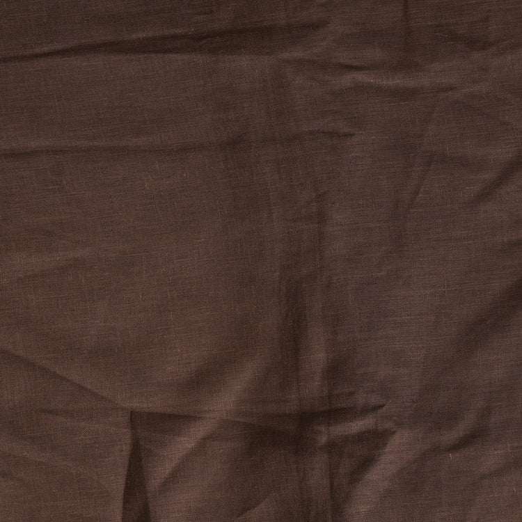 (Width 60 Inches) 100% Pure Premium Linen Brown Fabric – Sanskruti