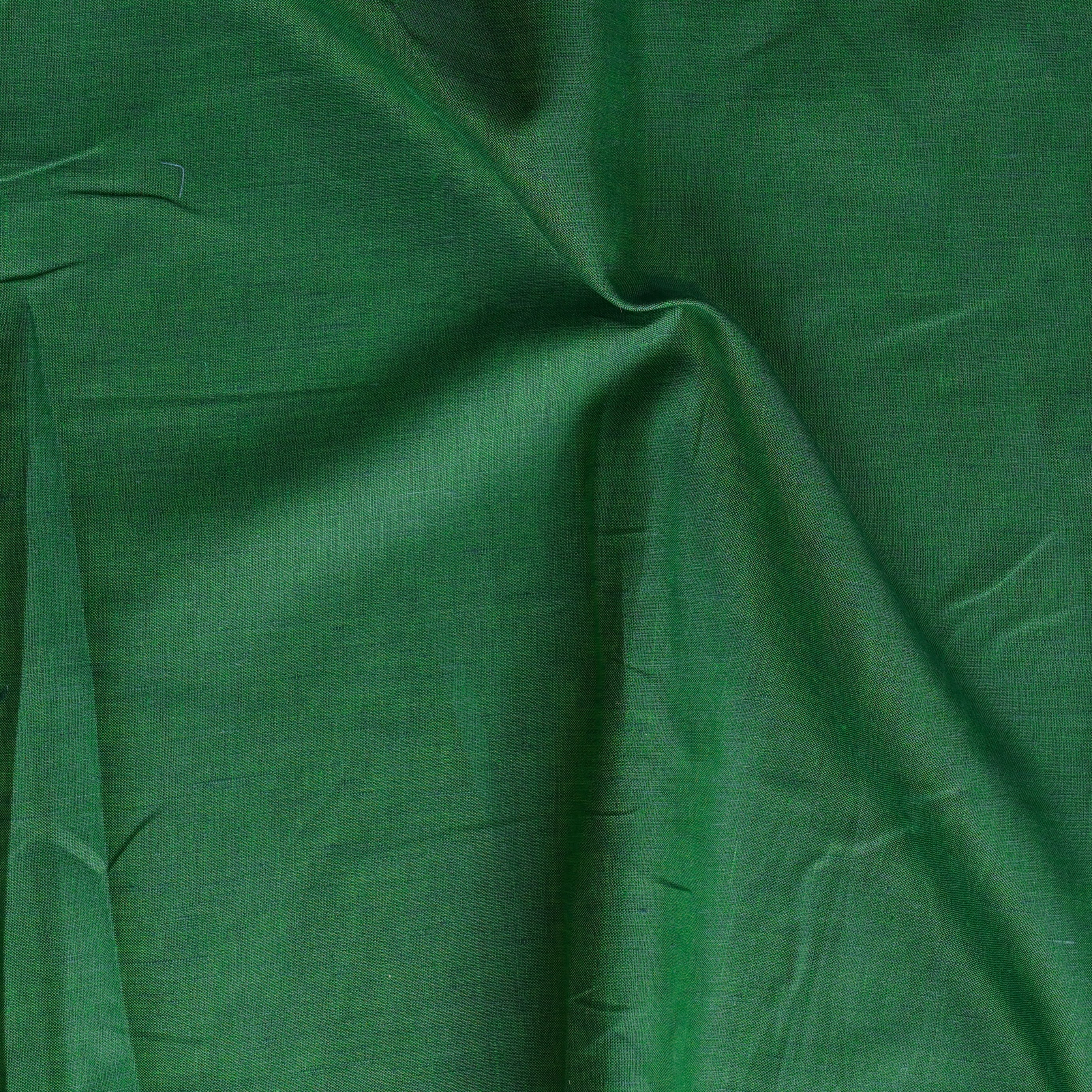 (Width 60 Inches) 100% Pure Premium Linen Green Fabric – Sanskruti
