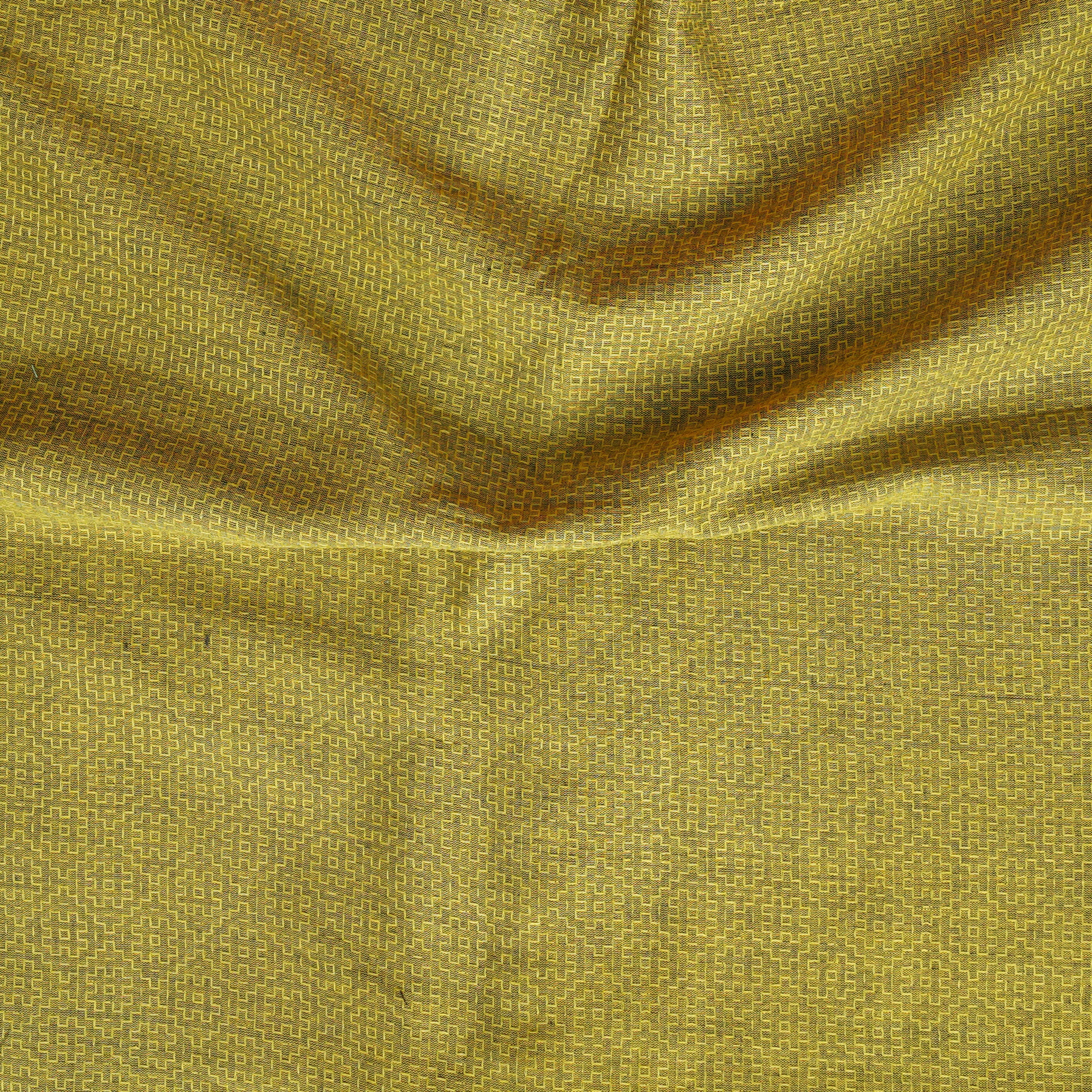 Pure Cotton Handloom sandy brown With maze Design Woven Fabric – Sanskruti