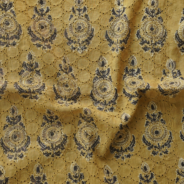 (PRE-CUT 2.30 METER) Pure Cotton Hakoba Ajrak Sandy Brown With Design ...