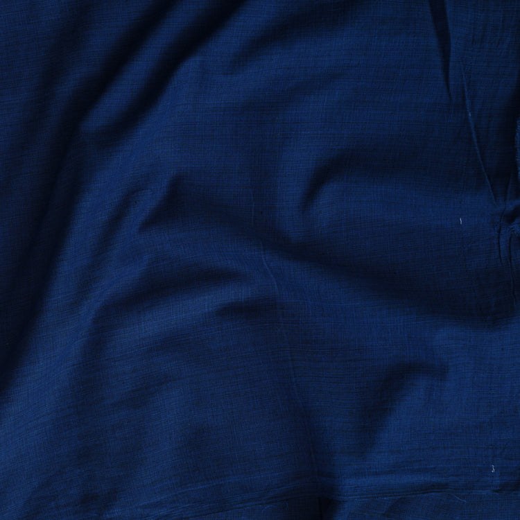 Pure Cotton Handloom Texture Dark Blue Fabric – Sanskruti
