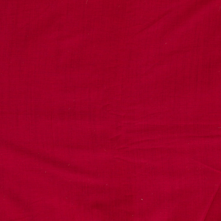 Pure Cotton Handloom Rayon Dark Red Plan Fabric – Sanskruti