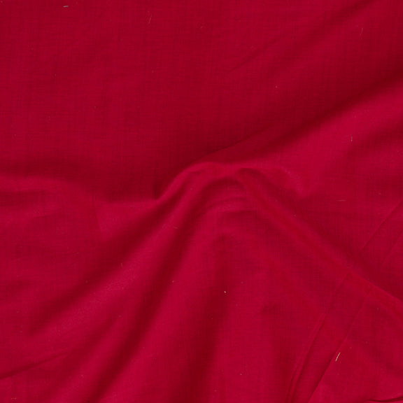 Pure Cotton Handloom Rayon Dark Red Plan Fabric – Sanskruti