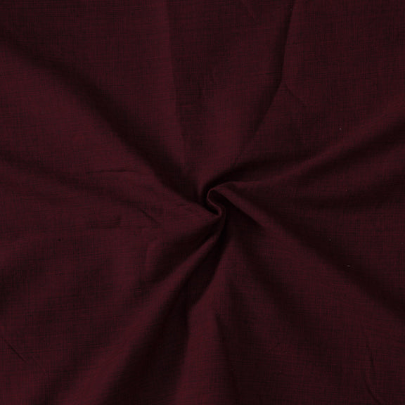Pure Cotton Plain Handloom Deep Maroon – Sanskruti