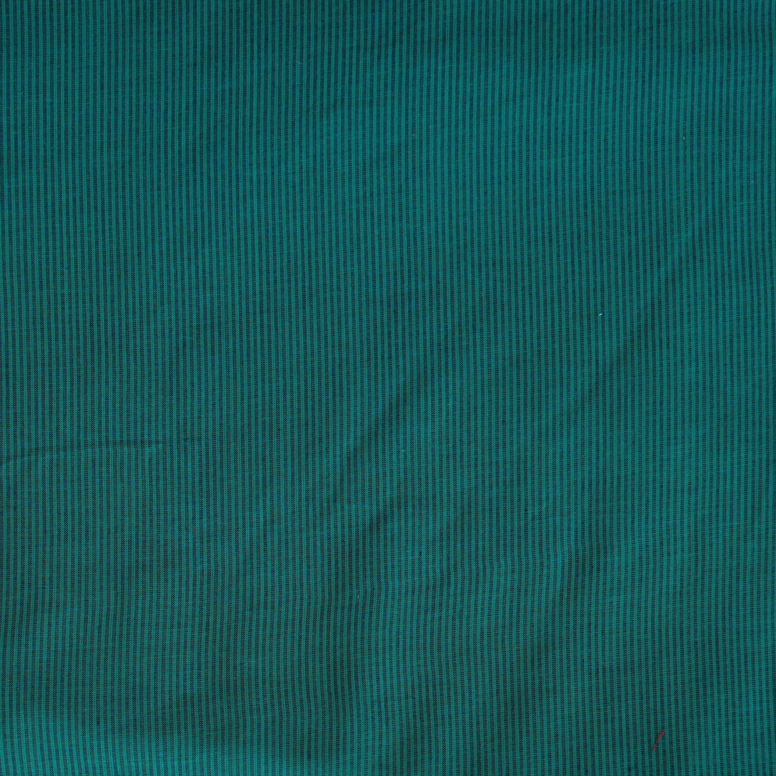 Pure Cotton Teal With Blue Stripes Fabric – Sanskruti