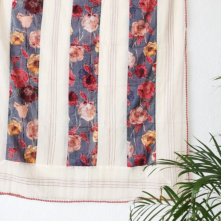 KAREENA- Pure Cotton Off White With Dark Grey Digital Print Dupatta ...