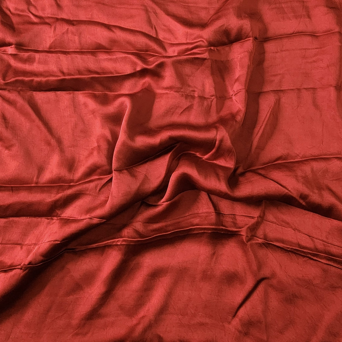 Modal Silk Plain Brick Madder Fabric – Sanskruti