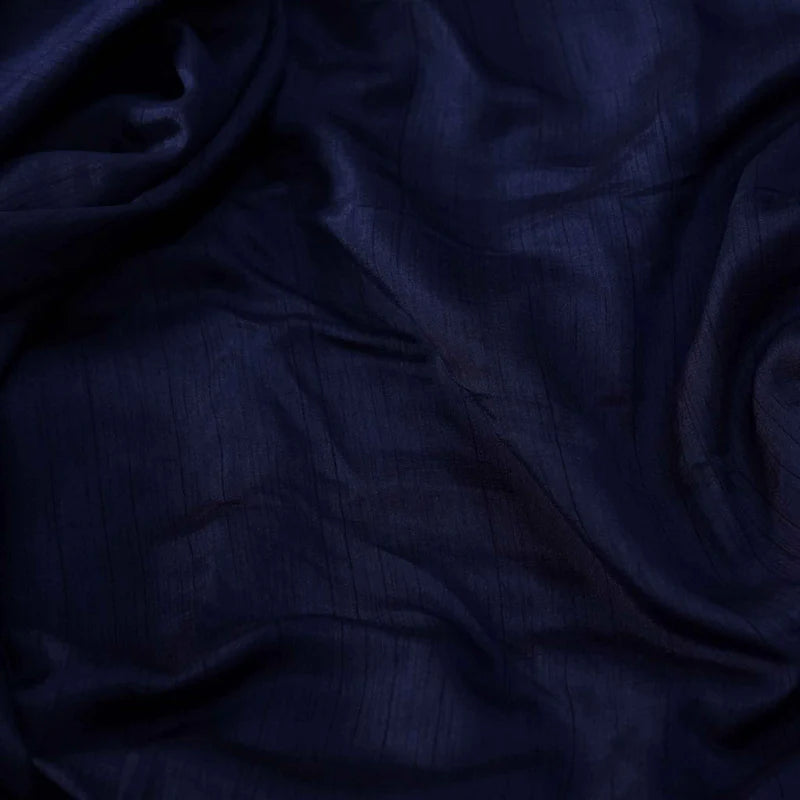 ( PRE0-CUT 1 METER ) Super Flowy Nysa Fabric - Navy Blue – Sanskruti