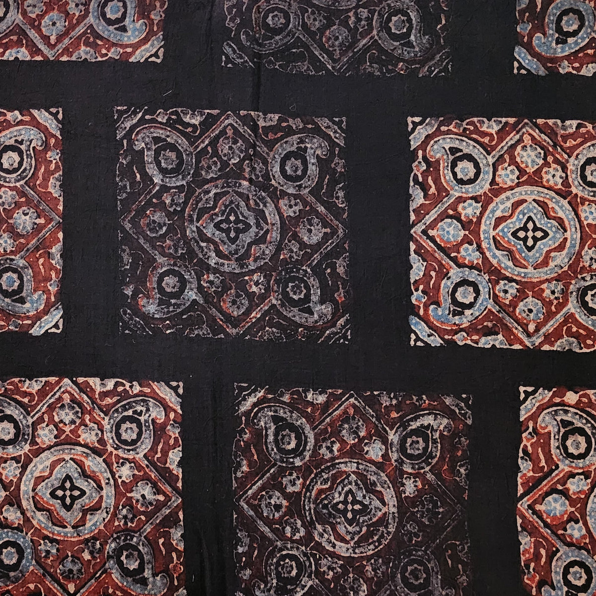 Ajrak Fabrics – Buy Online Ajrak Fabrics, Ajrak Cotton Hand Block Print ...