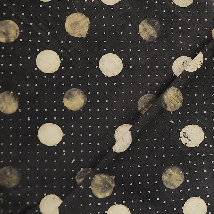 Pure Cotton Ajrak Brown Tiny Dots With Small Circles Hand Block Print ...