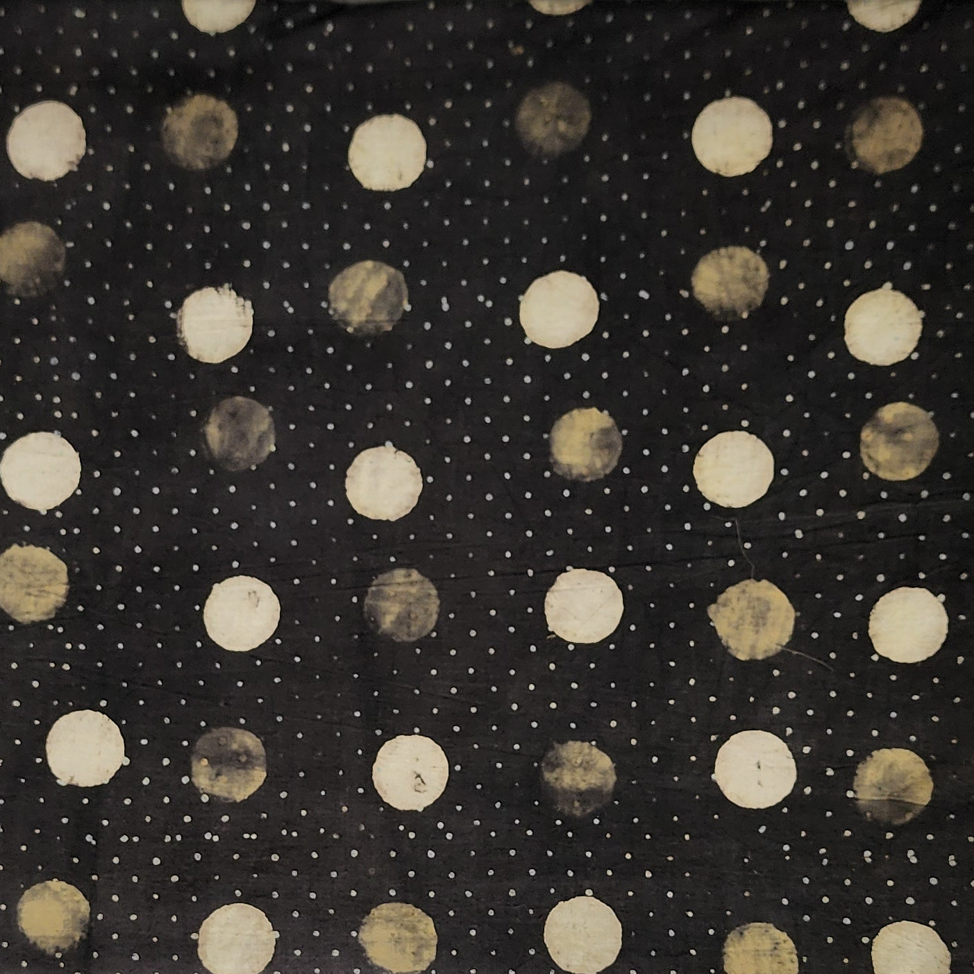 Pure Cotton Ajrak Brown Tiny Dots With Small Circles Hand Block Print ...