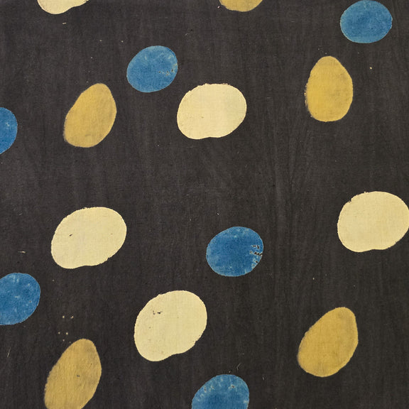 Pure Cotton Ajrak Dark Brown With Different Colour Pebbles Stone Hand ...