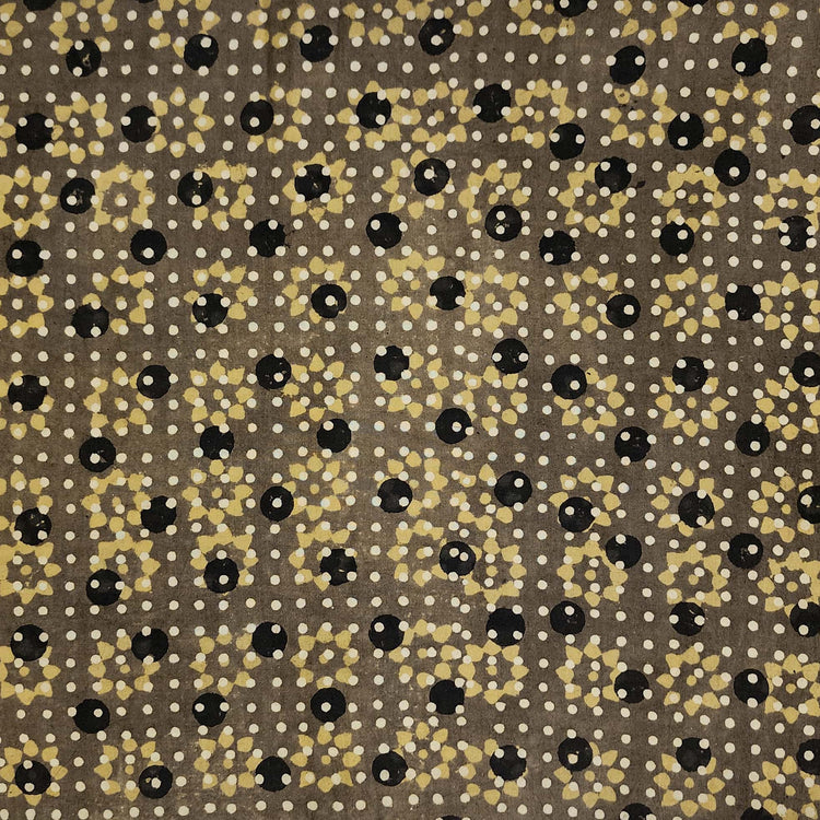 Pure Cotton Ajrak Sandy Brown With Black And Sandy Brown Intricate Des ...