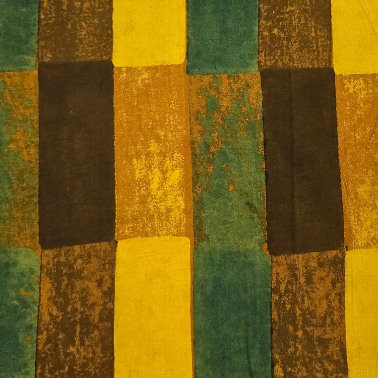 (PRE-CUT 0.80 METER) Pure Cotton Ajrak Yellow Different Colour Joint B ...