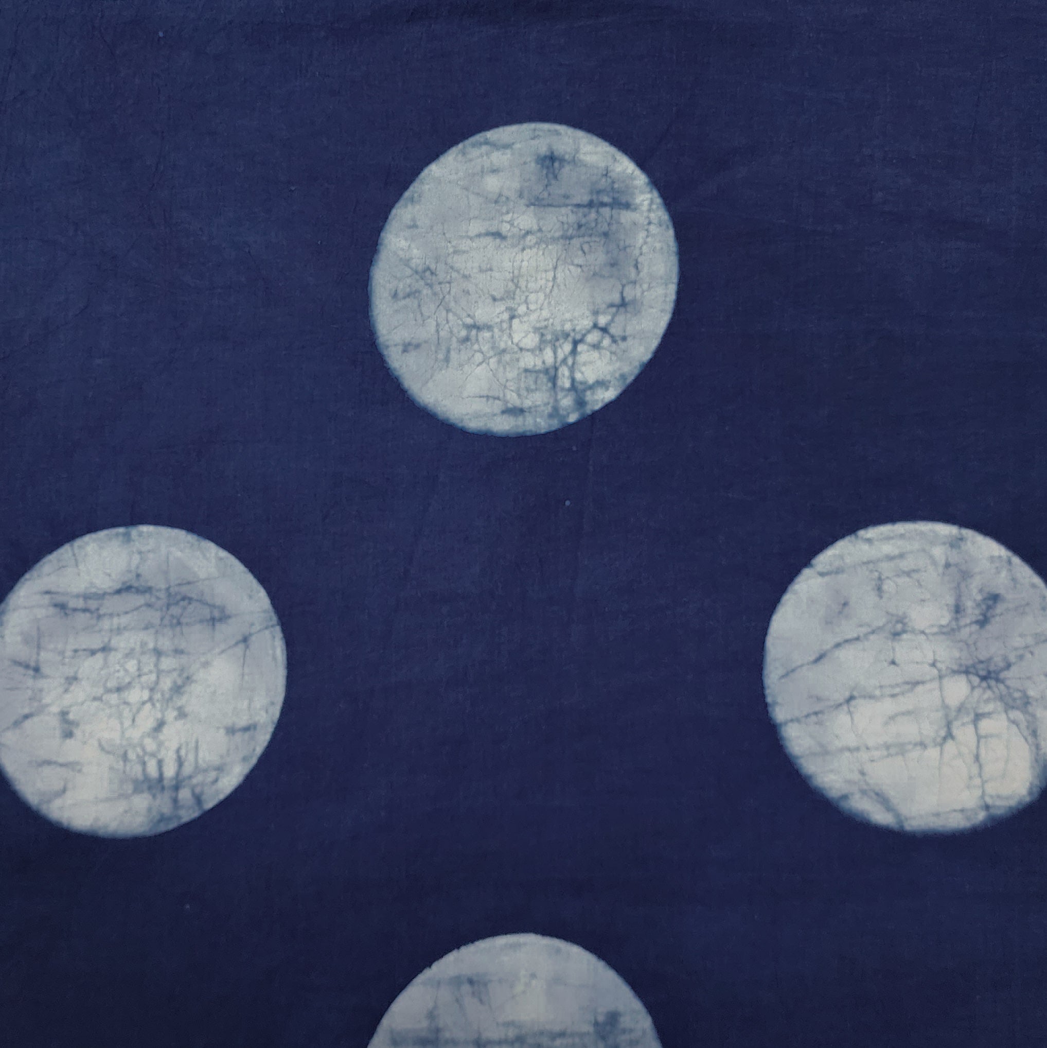 Pure Cotton Akola Indigo Big Dots Hand Block Print Fabric – Sanskruti
