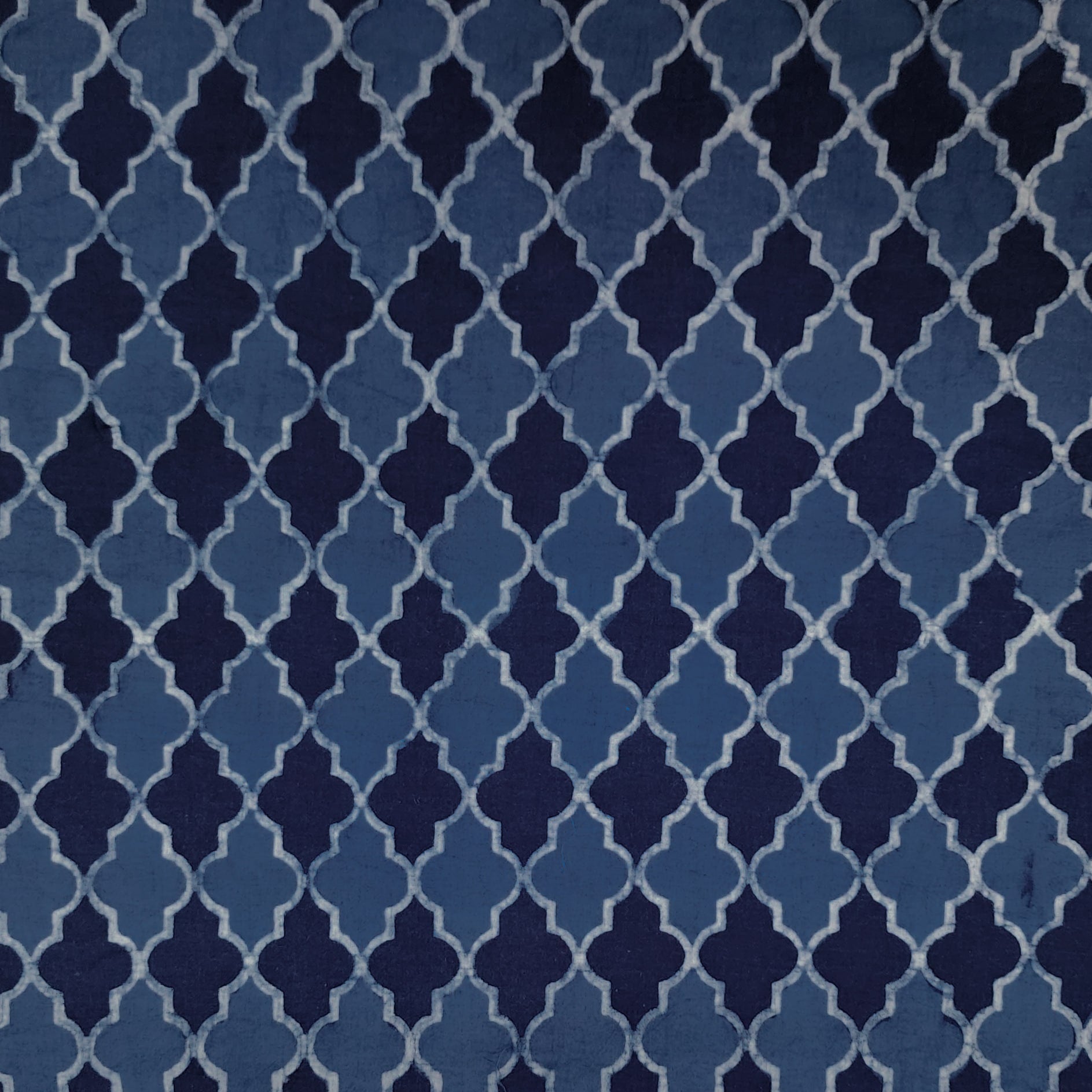Pure Cotton Akola Indigo Jaal Hand Block Print Fabric – Sanskruti