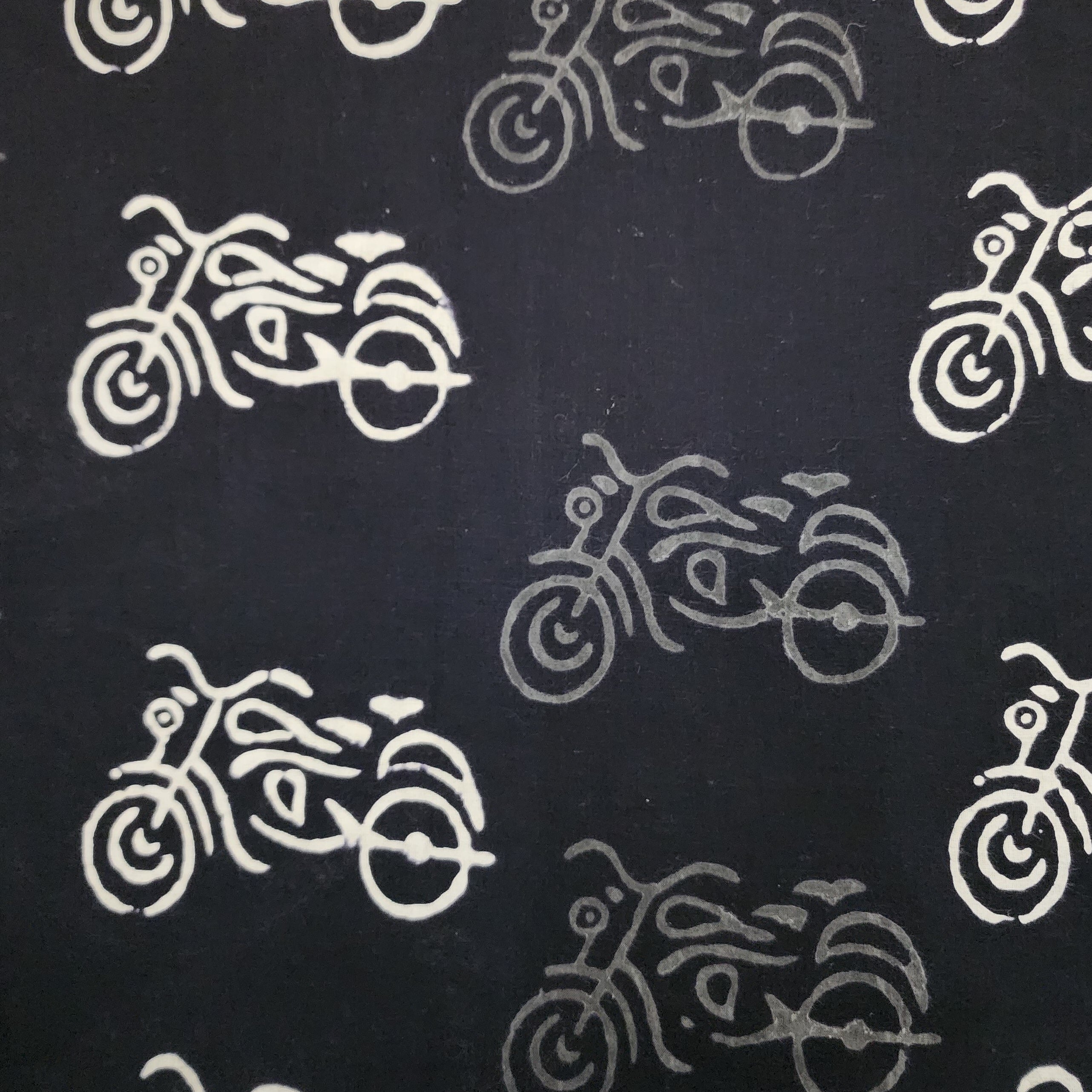 Pure Cotton Black And White Bullet Hand Block Print Fabric – Sanskruti