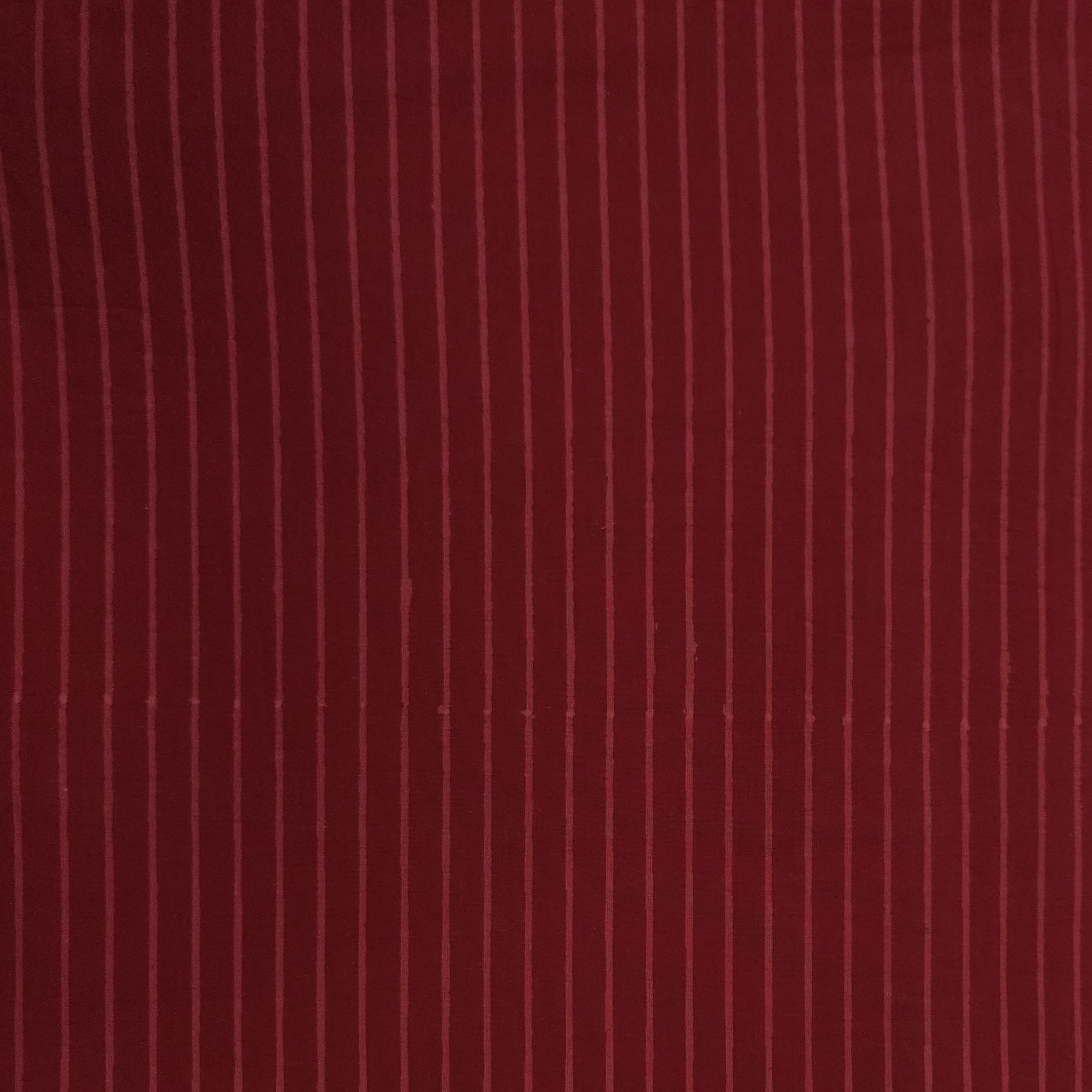 Pure Cotton Discharge Maroon With Stripes Hand Block Print Fabric ...