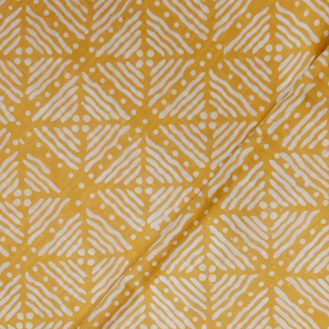 Pre Cut (1.85 Meter) Pure Cotton Discharge White Intricate Design Chec ...