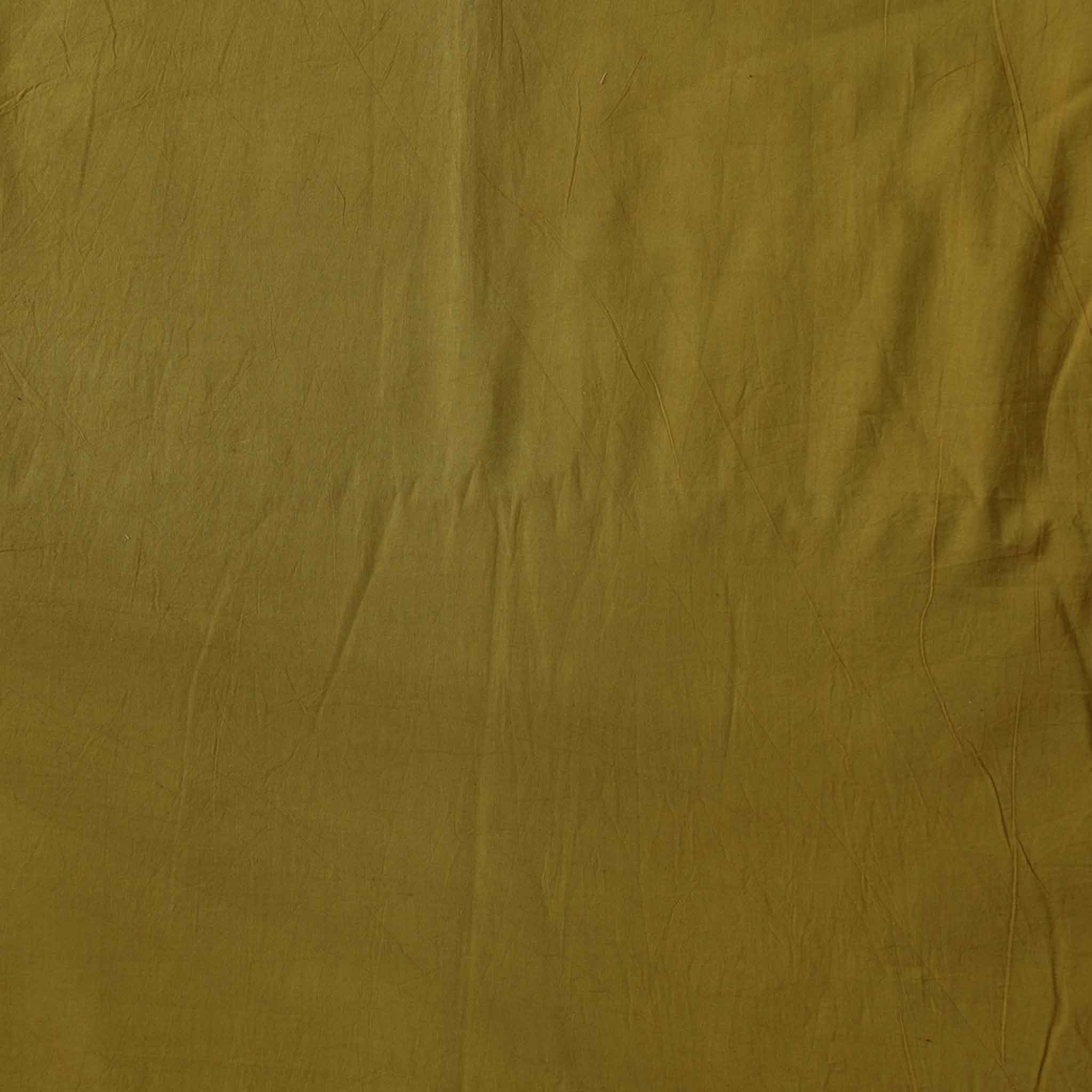 (PRE-CUT 1.85 METER) Pure Cotton Hand Dyed Ajrak Mustard Fabric – Sanskruti