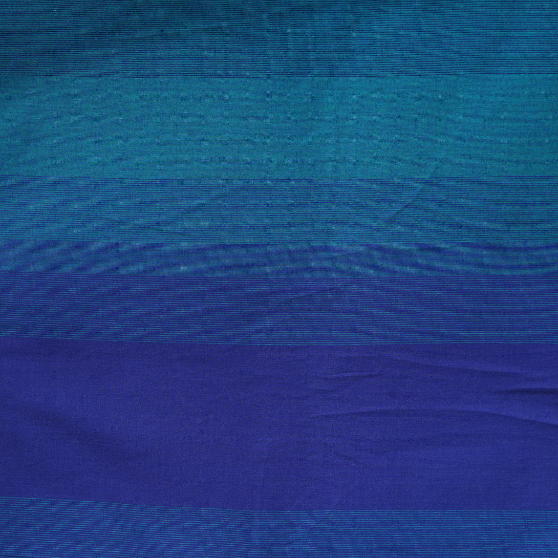 Pure Cotton Handloom Multi Shades Of Blue Fabric – Sanskruti