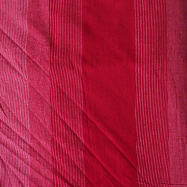 Pure Cotton Handloom Multi Shades Of Reddish Pink Fabric – Sanskruti
