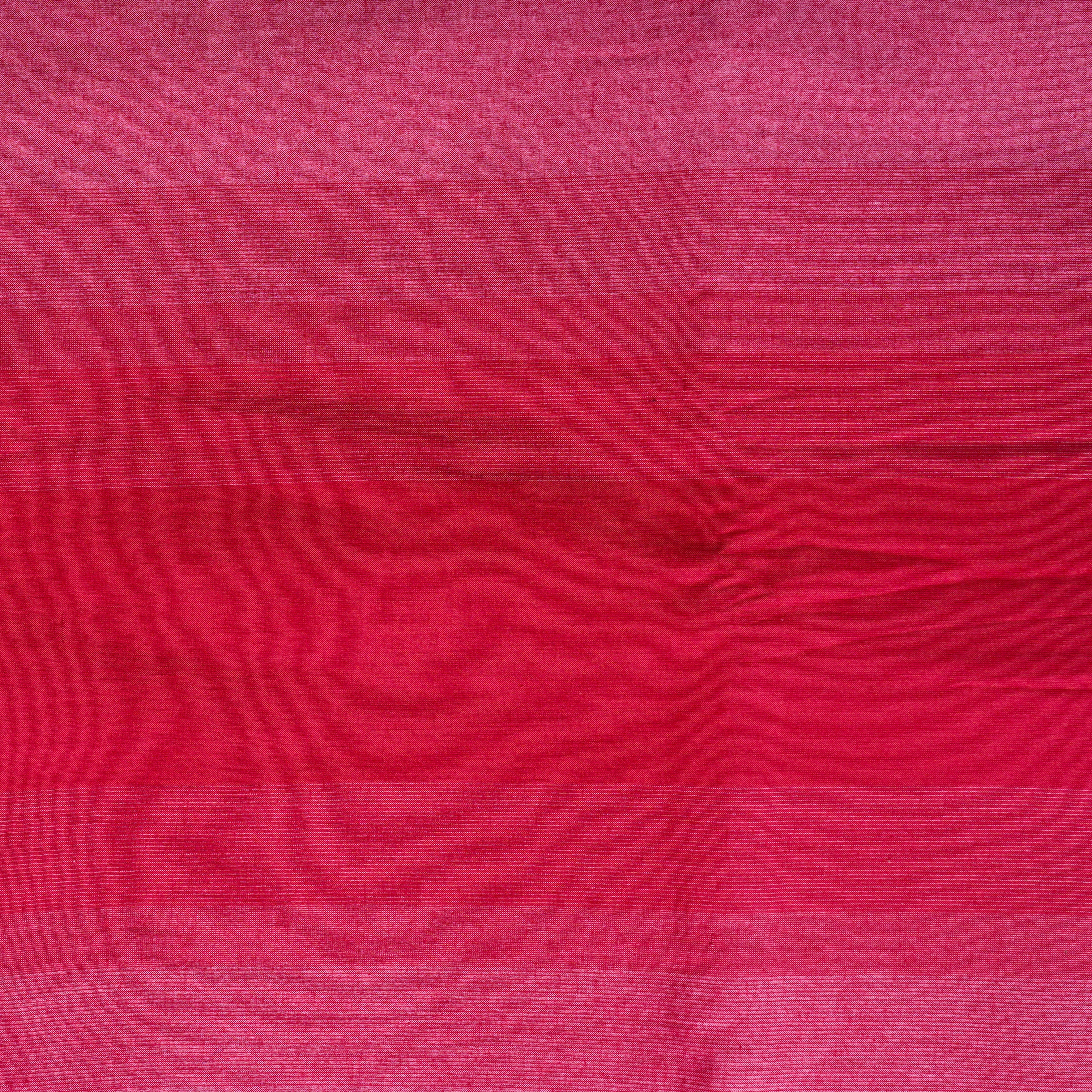 (PRE-CUT 1.75 METER) Pure Cotton Handloom Multi Shades Of Reddish Pink ...