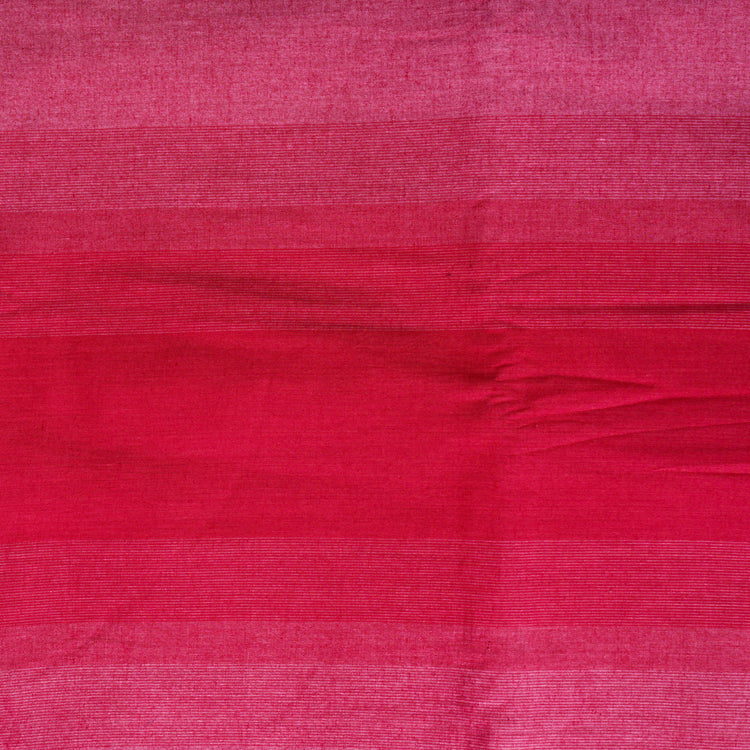 (PRE-CUT 1.75 METER) Pure Cotton Handloom Multi Shades Of Reddish Pink ...